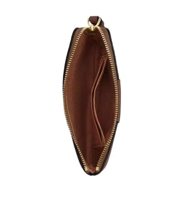 COACH Signature Canvas Corner Zip Wristlet - Brown