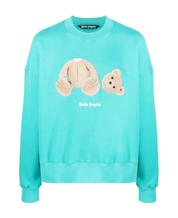 Palm Angels Bear Motif Crewneck Sweatshirt