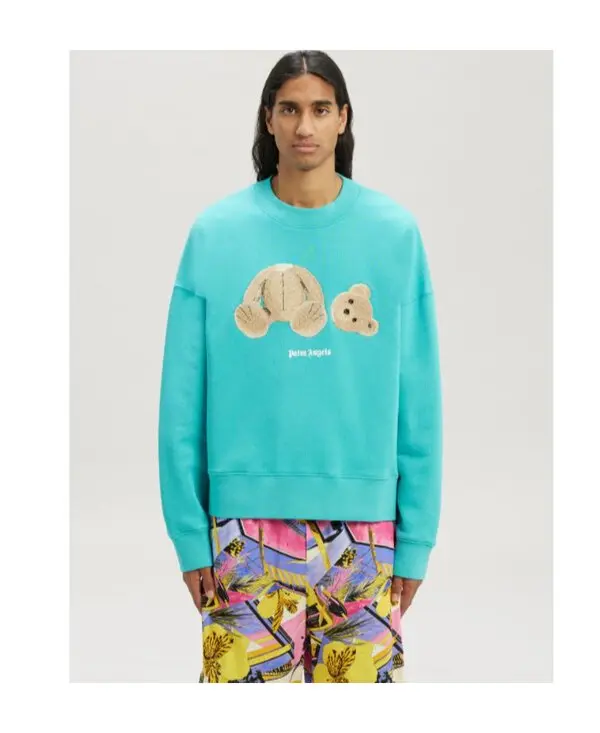 Palm Angels Bear Motif Crewneck Sweatshirt