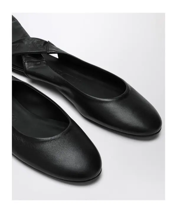 Attico Cloe Ballet Flats With Leather Ankle Ties