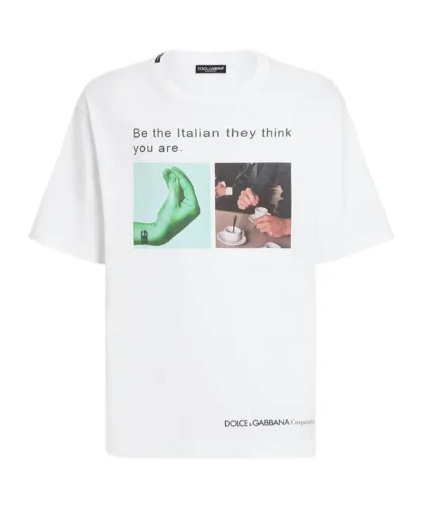 Dolce & Gabbana Dolce Gabbana Graphic Printed Crewneck T-shirt - White