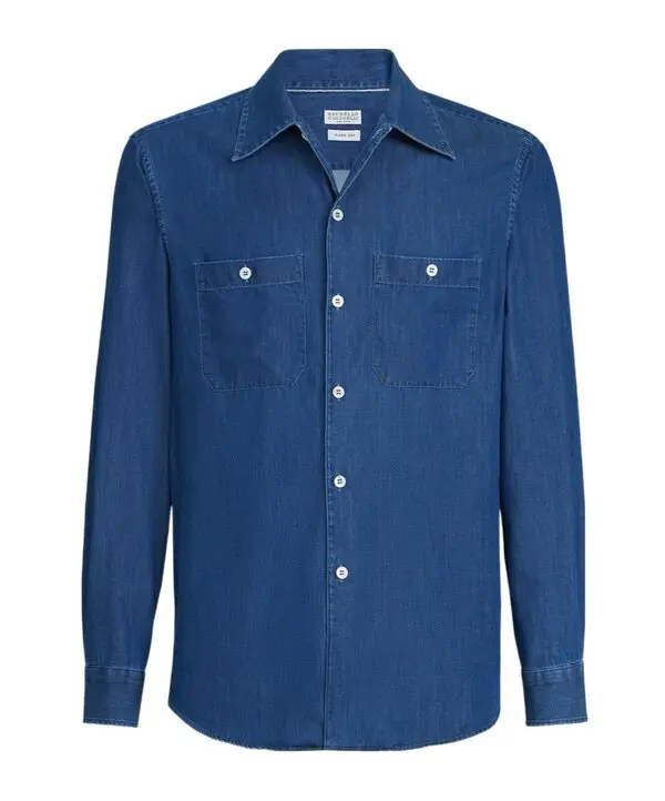 Brunello Cucinelli Chest-pockets Long-sleeve Shirt