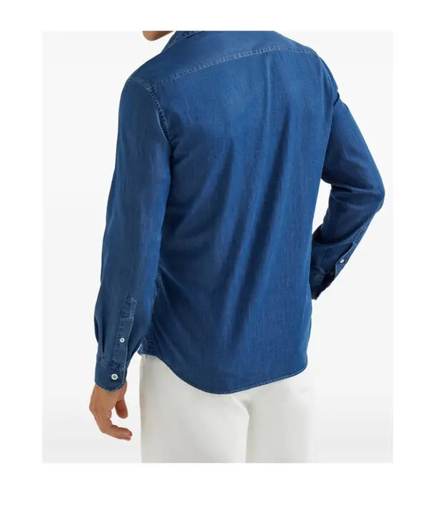 Brunello Cucinelli Chest-pockets Long-sleeve Shirt