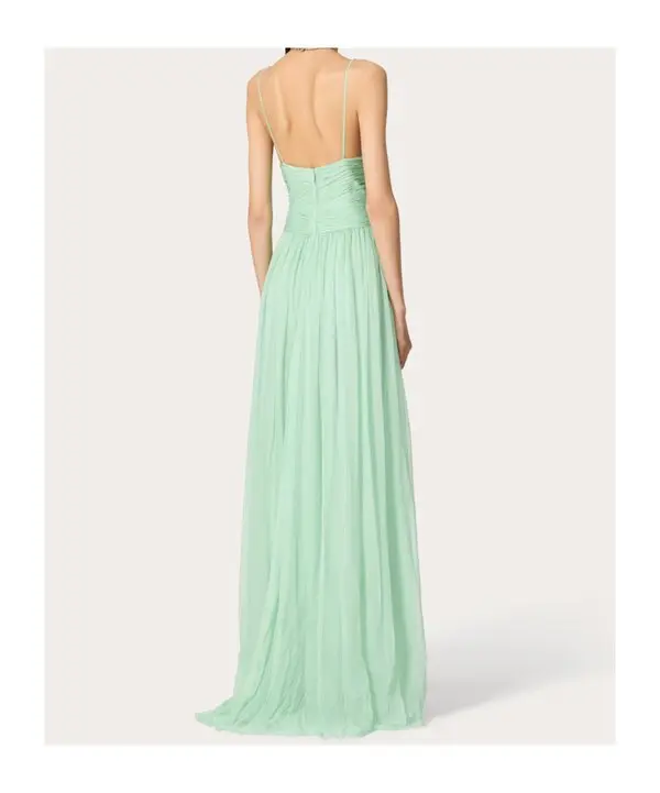 Valentino Garavani Sleeveless V-neck Evening Dress