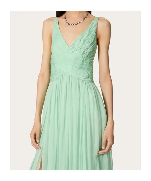 Valentino Garavani Sleeveless V-neck Evening Dress