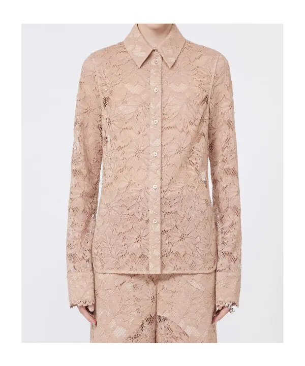 Sportmax Dentice Lace Shirt - Nudo