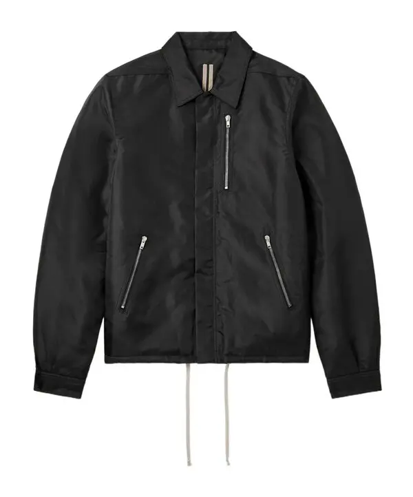 Rick Owens Concealed Zip Jacket With Drawstring Hem - Black
