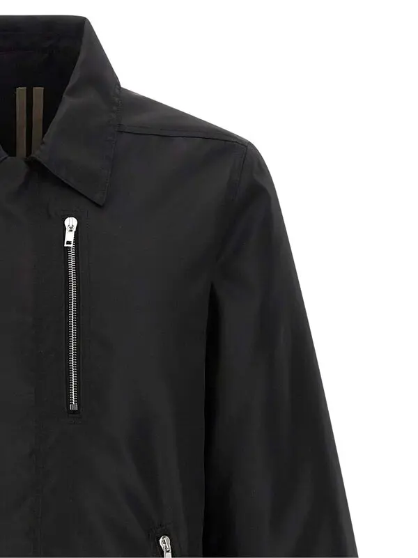 Rick Owens Concealed Zip Jacket With Drawstring Hem - Black