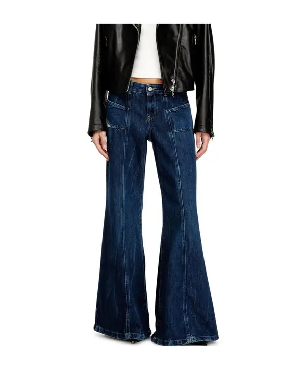 DIESEL® D-aki Flared Jeans - Medium Blue