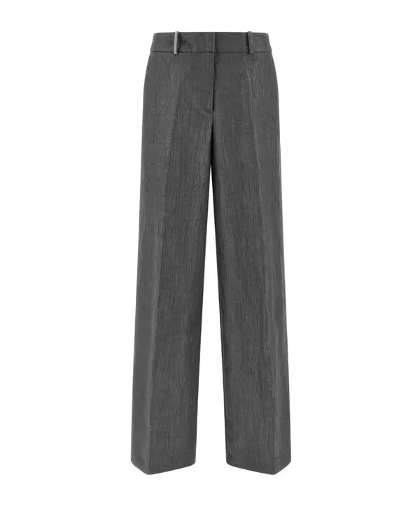 Peserico Punto Luce Wide-leg Trousers - Grey