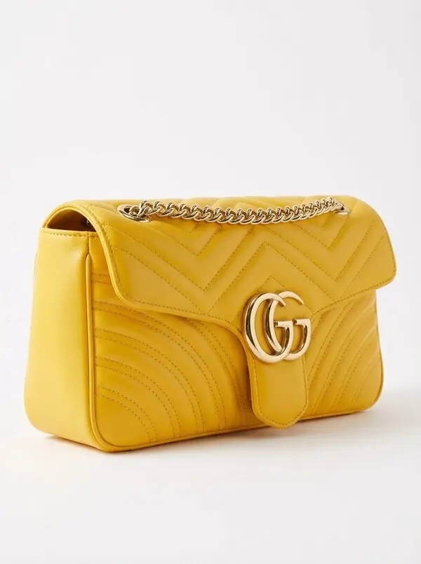 Gucci Gg Marmont Medium Shoulder Bag - Yellow