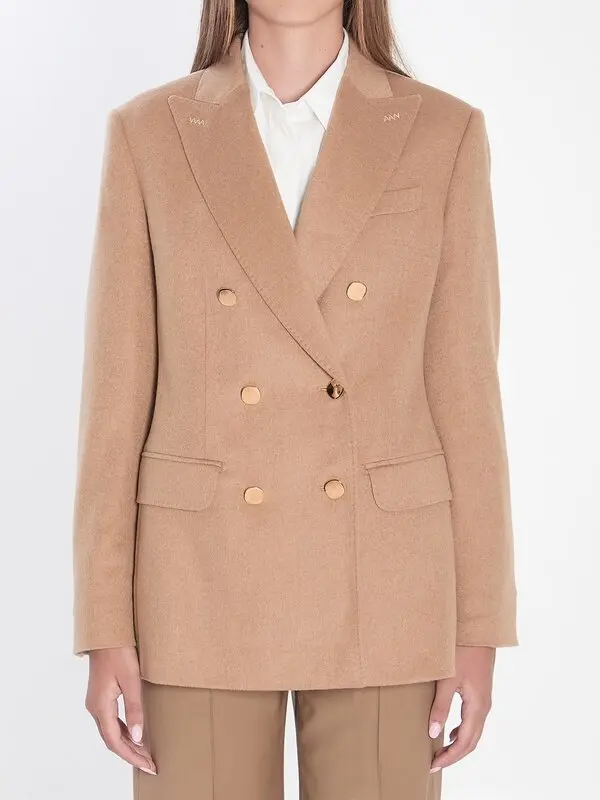 Max Mara Pesche Double-breasted Long-sleeved Blazer