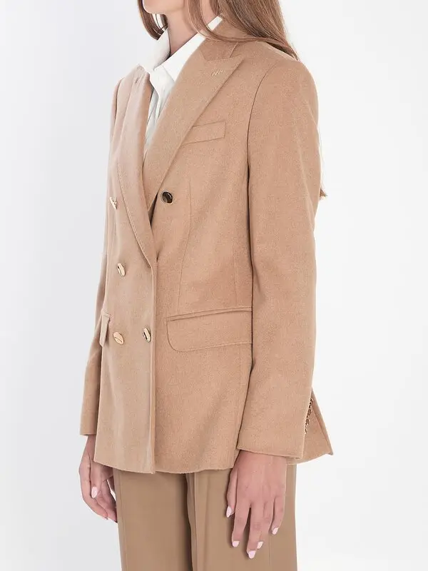Max Mara Pesche Double-breasted Long-sleeved Blazer