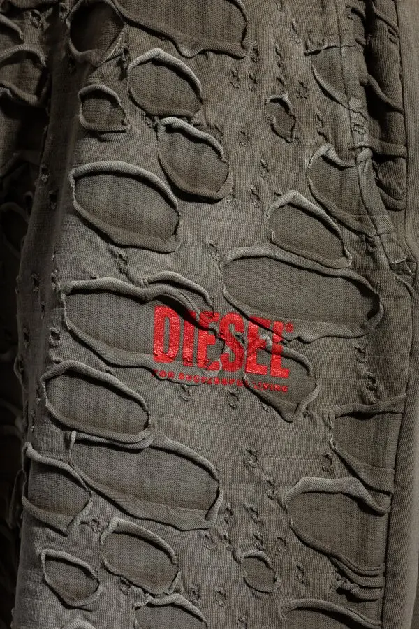 DIESEL® Distressed Logo Shorts