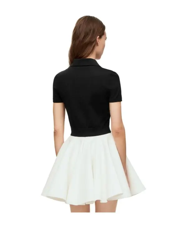Loewe Cropped Silk Polo Sweater