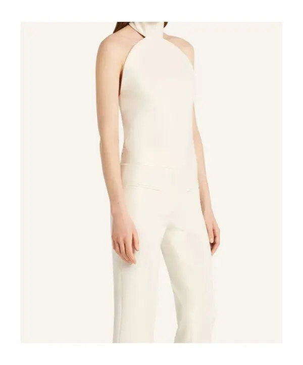 COURREGES Elipse Sleeveless Mock Neck Top