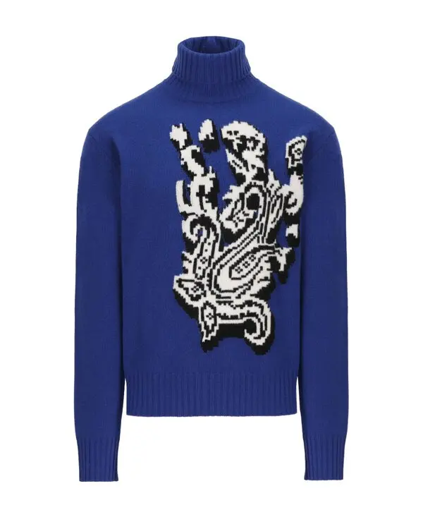 Etro Graphic Intarsia Knitted Jumper
