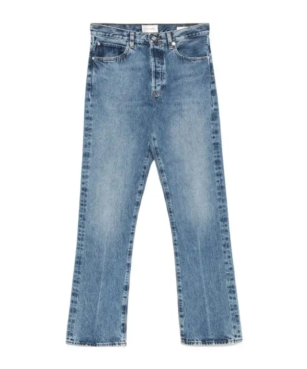 FRAME High Rise Straight Leg Jeans