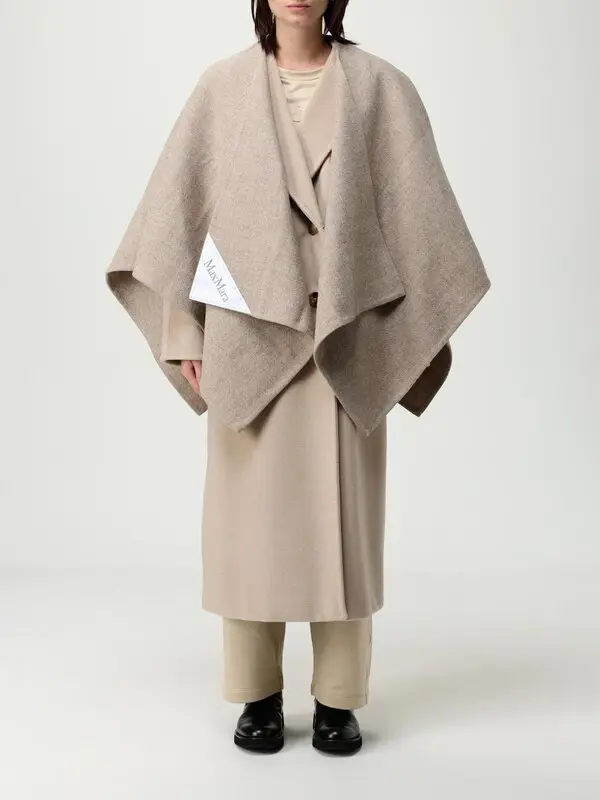 Max Mara Serra Logo Patch Cape