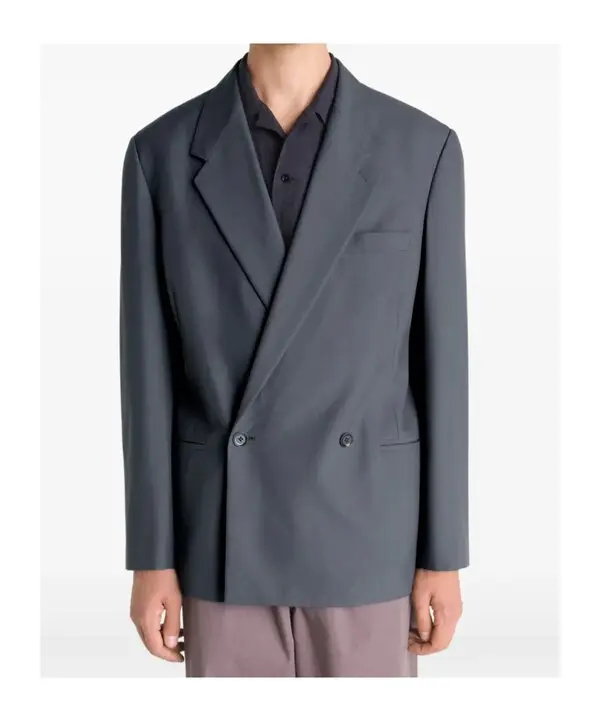 LEMAIRE Double-breasted Oversized Blazer - Anthracite