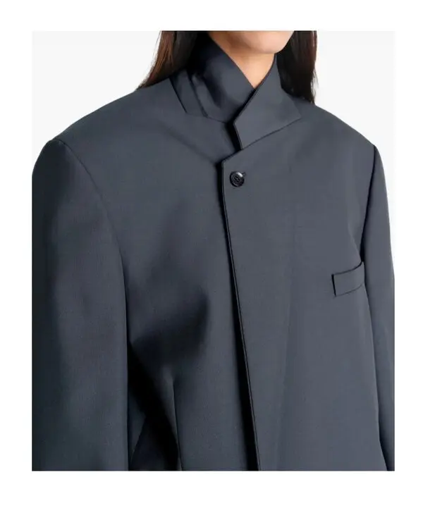 LEMAIRE Double-breasted Oversized Blazer - Anthracite