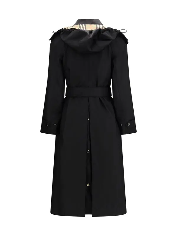 Burberry Long Hooded Car Coat