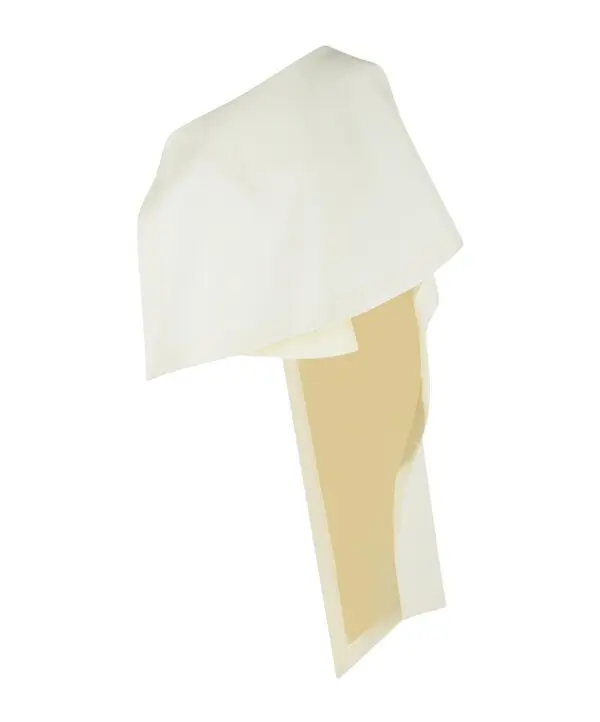 RÓHE Misot Draped Single-sleeved Cape - Cream