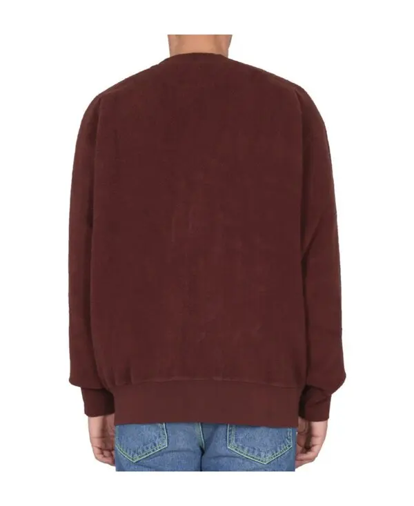 MSGM V-neck Cardigan With Logo Detail - Red