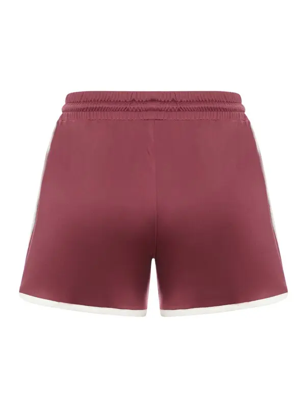 Celine Mini Jogger Shorts In Double Face Jersey - Red