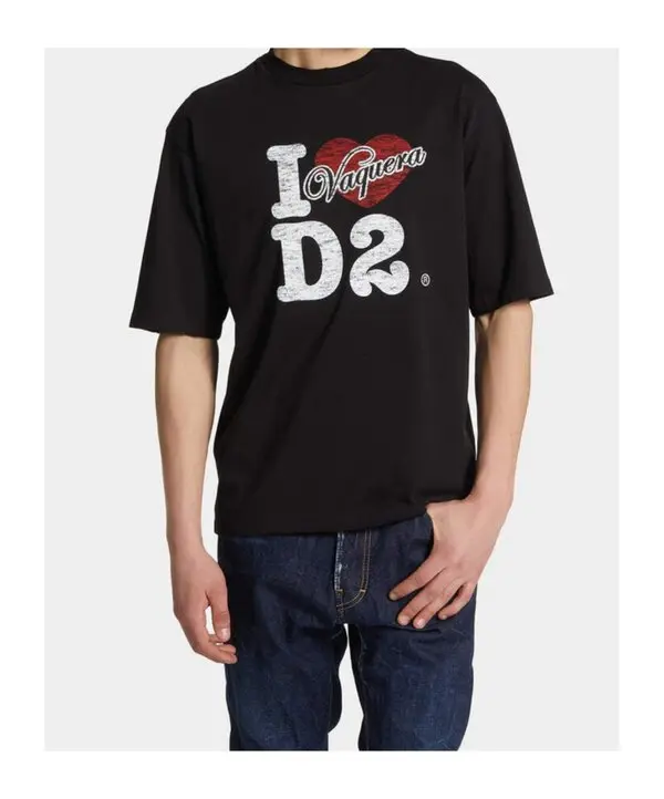 Dsquared2 X Vaquera Destroyed Loose Fit T-shirt - Black