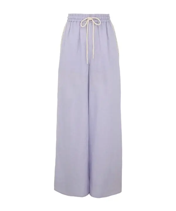Zimmermann Everley Lace-trimmed Wide-leg Trousers