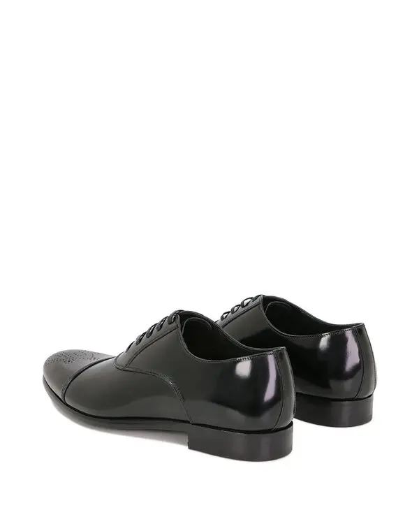 Dolce & Gabbana Lace-up Perforated Cap Toe Oxford Shoes