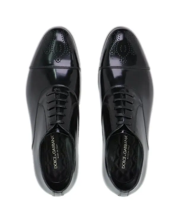 Dolce & Gabbana Lace-up Perforated Cap Toe Oxford Shoes