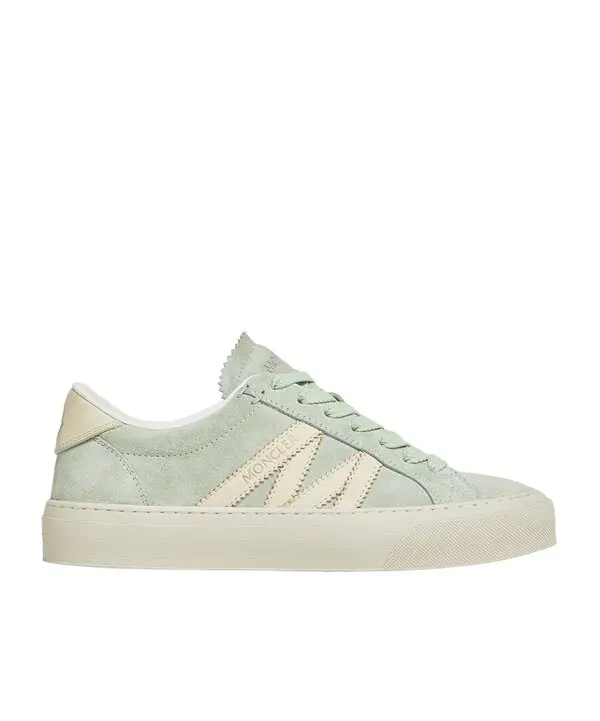 Moncler Monaco2 Suede Trainers - Turquoise