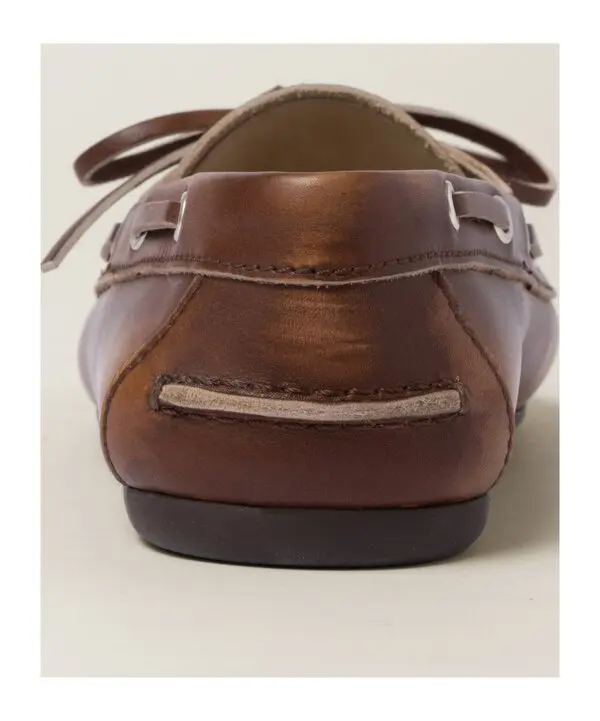 Miu Miu Bleached Leather Deck Shoes - Red