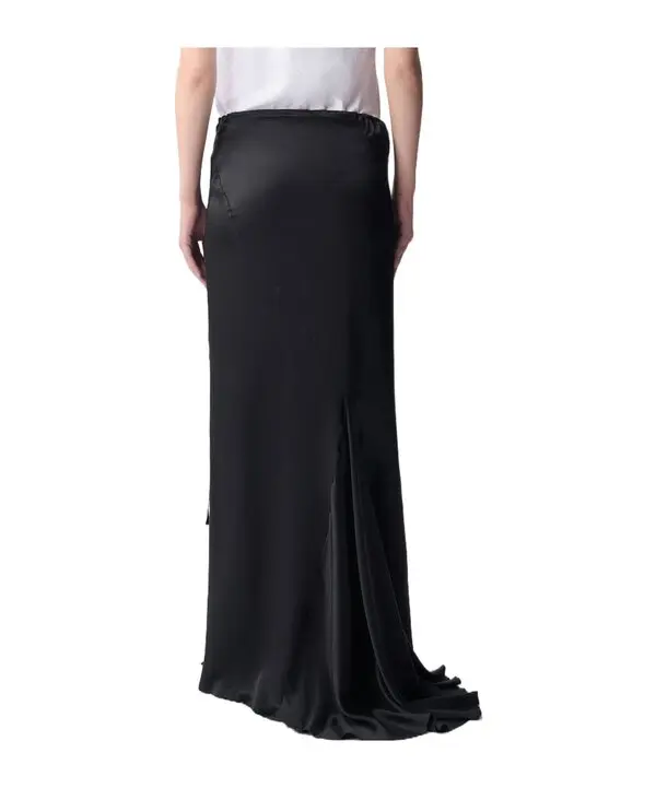 ANN DEMEULEMEESTER Eveline Silk Maxi Skirt - Black