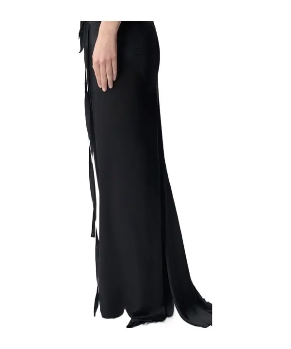ANN DEMEULEMEESTER Eveline Silk Maxi Skirt - Black