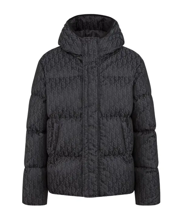 Dior Oblique Hooded Quilted Down Jacket
