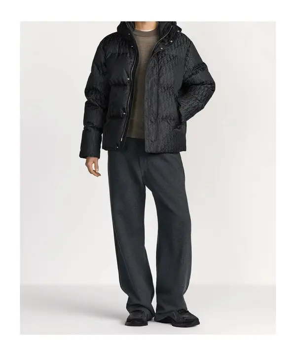 Dior Oblique Hooded Quilted Down Jacket