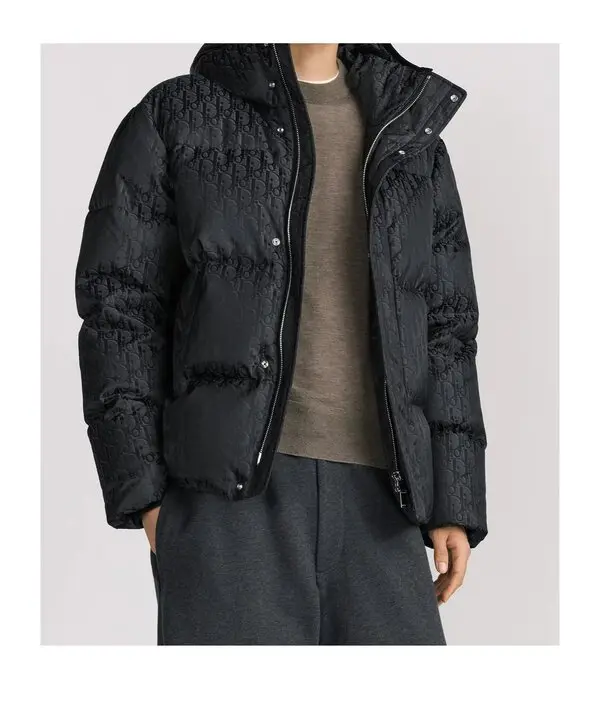 Dior Oblique Hooded Quilted Down Jacket