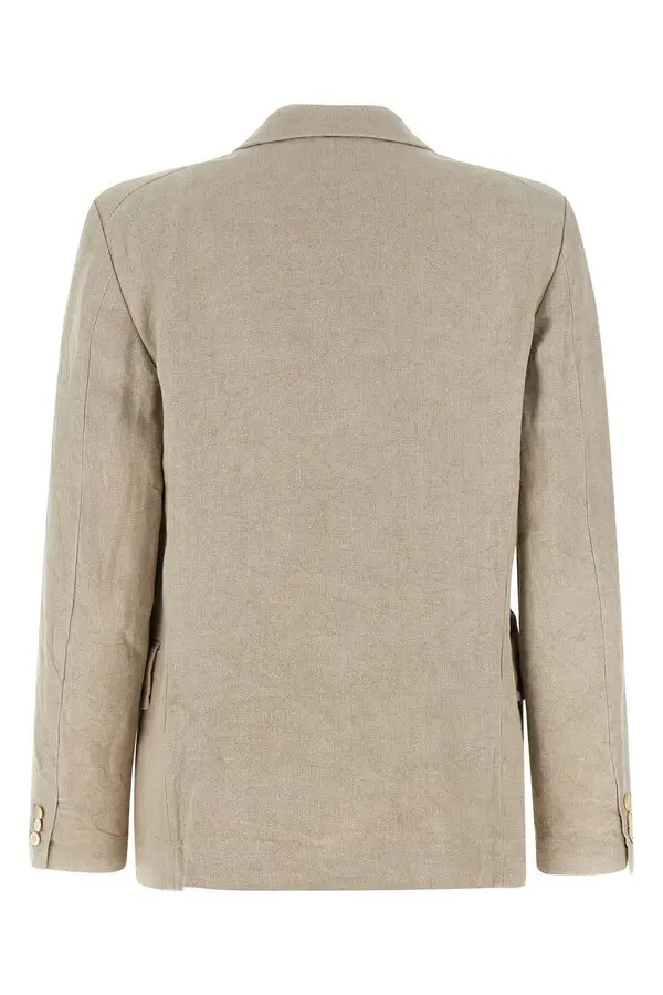 Comme Des Garçons Lace Detailed Linen Blazer