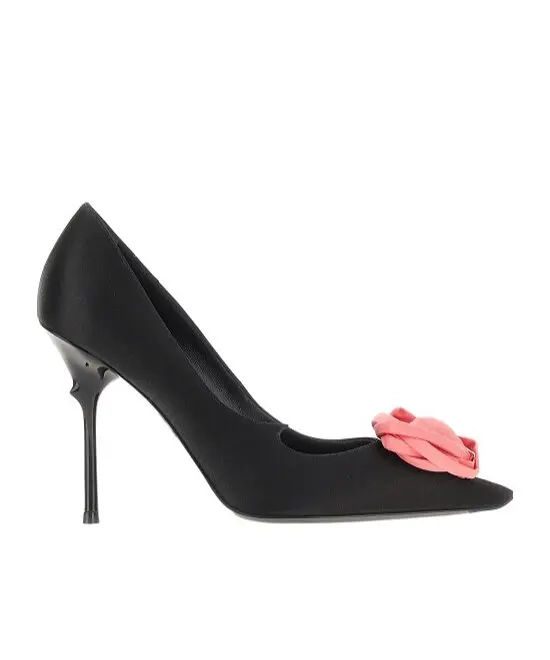 ROGER VIVIER Floral-appliqué Pointed Toe Stiletto Pumps