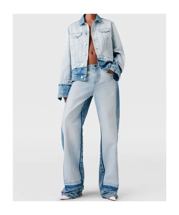 Stella McCartney Contrast Panel Straight Leg Jeans