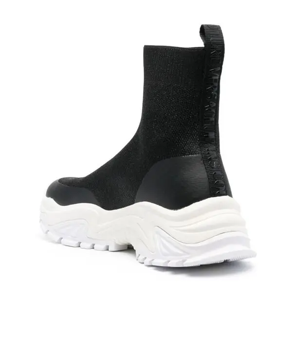 Versace Logo Print Sock Sneakers