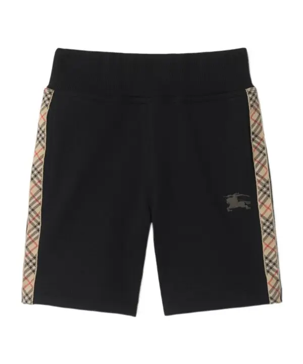 Burberry Checked-side Bermuda Shorts - Black