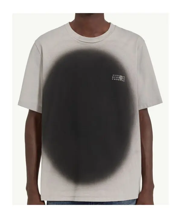 MAISON MARGIELA Crew-neck Graphic T-shirt - Light Grey