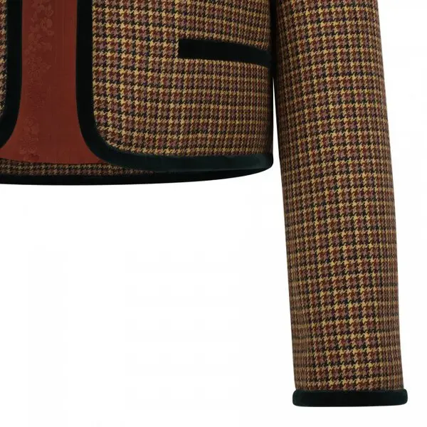 Valentino Garavani Houndstooth Crewneck Jacket
