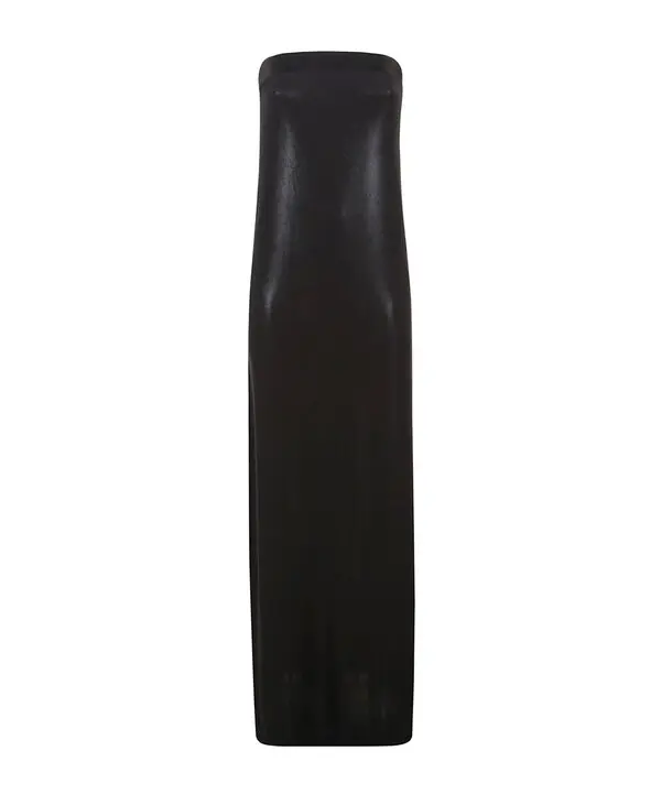 Norma Kamali Strapless Maxi Gown With Side Slit