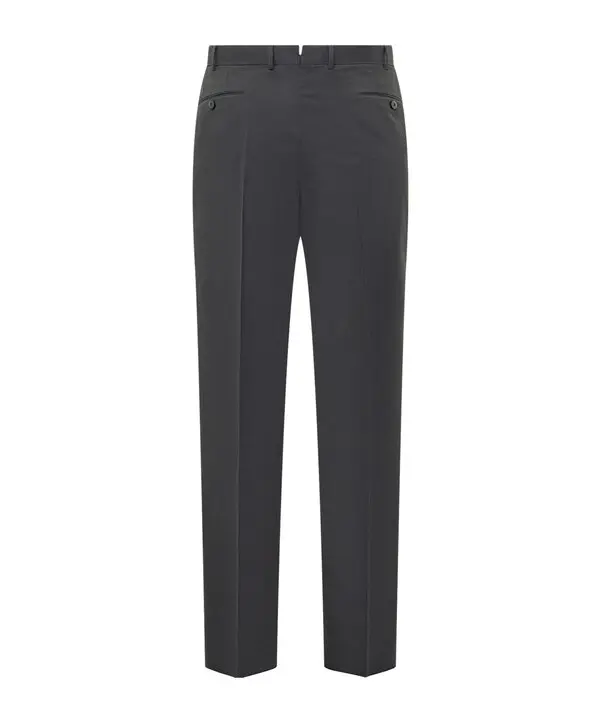 Zegna Pleated Tailored Trousers - Black
