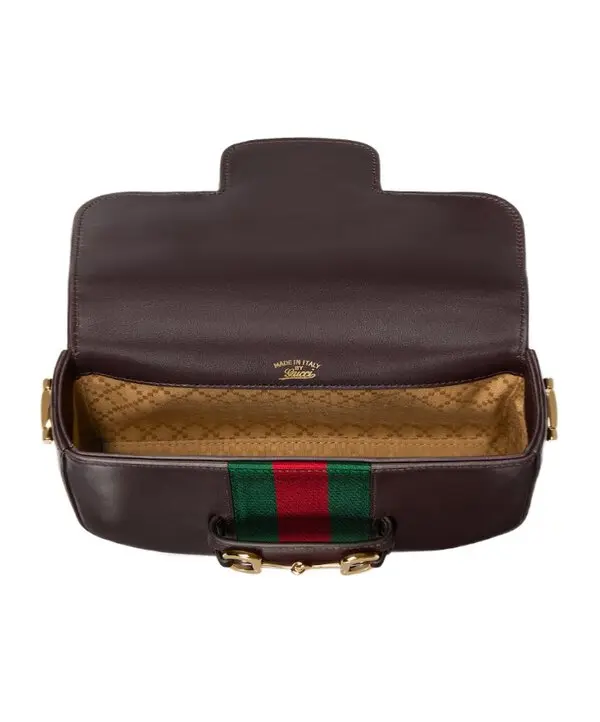 Gucci Horsebit 1955 Small Shoulder Bag - Dark Brown